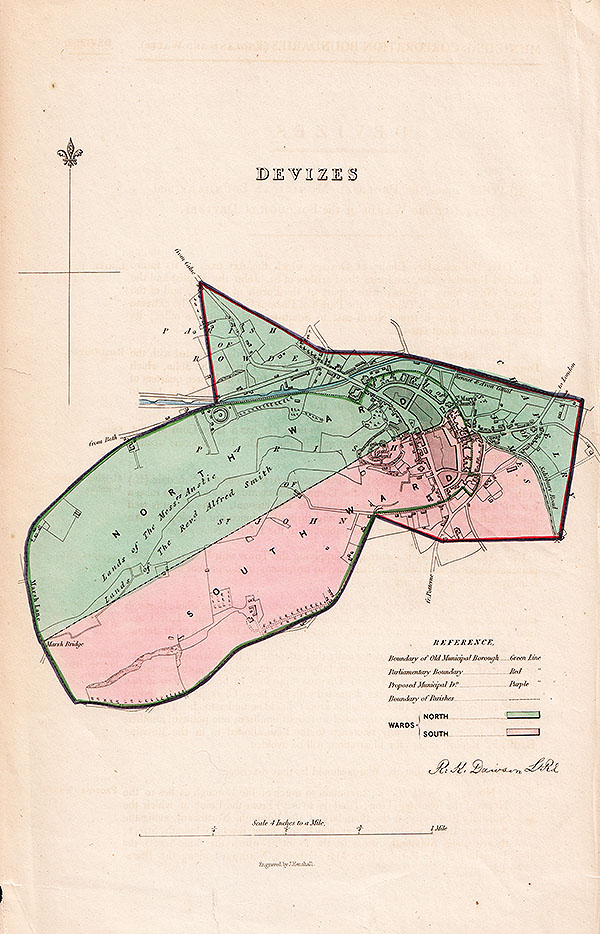 Wiltshire | Speed | Saxton | Town Plan | antique prints maps
